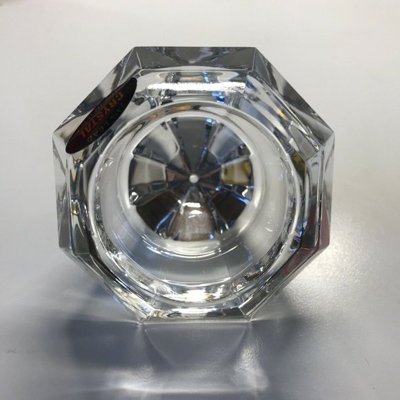 Art | Lead Crystal Glass Diamond Shaped Paperweight Votive Candle ...